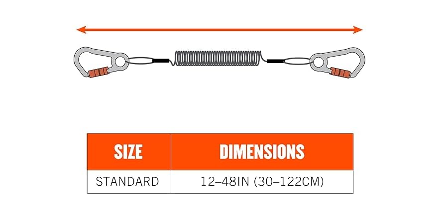 Ergodyne Coil Tool Lanyard with Two Carabiners