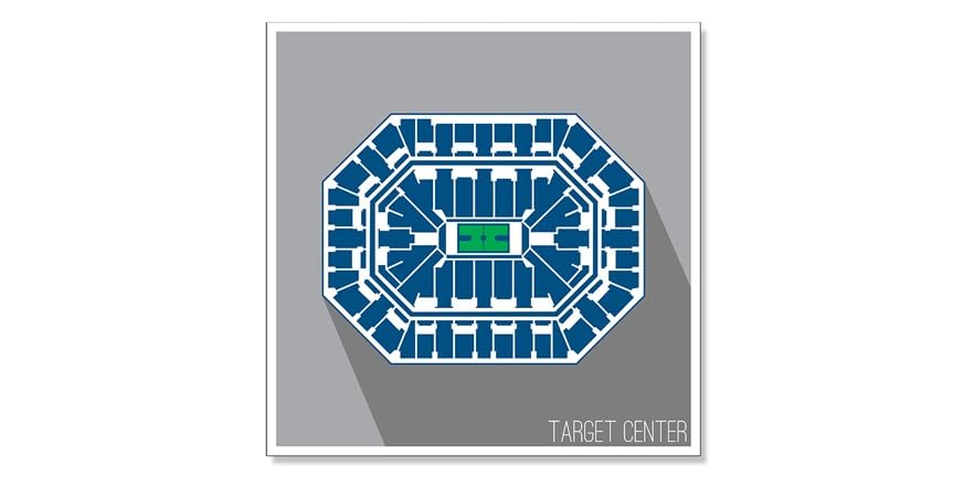 NBA 24x24 Seating Map Poster - Pick Team