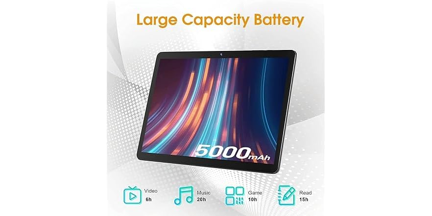 SGIN SGIN Android 12 Tablet, 10.1 Inch 2GB RAM 64GB ROM Tab (Open Box)
