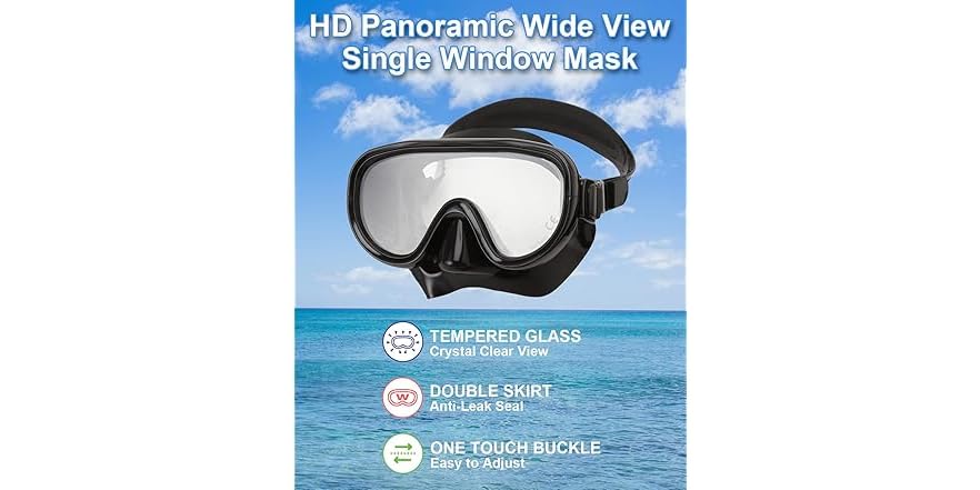 Reef Tourer Adult Mask & Snorkel Combo Set