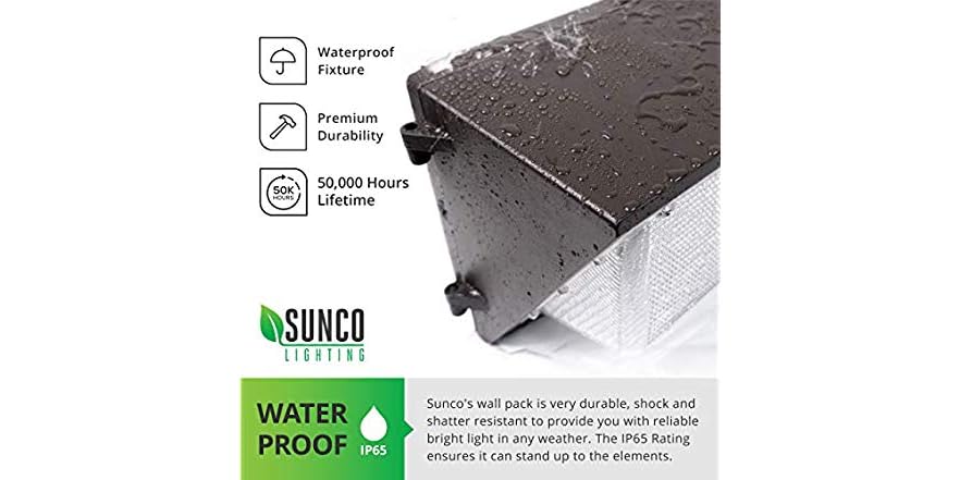 Sunco Lighting 80W LED Wall Pack