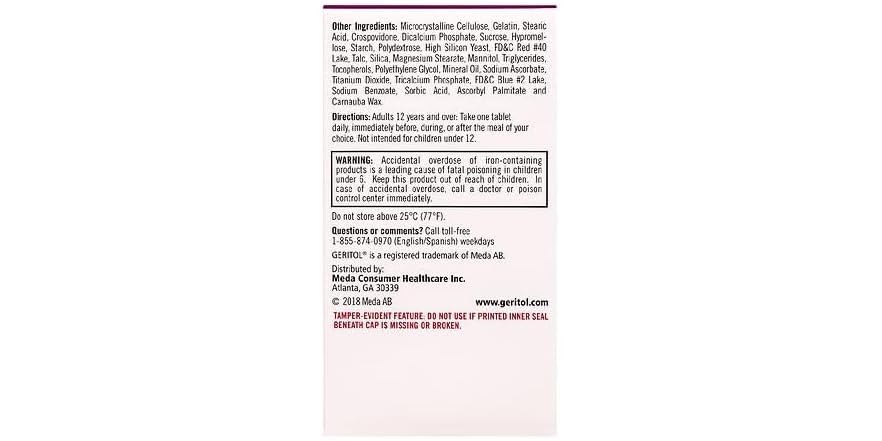 Geritol Multivitamin Nutritional Support - 100 Tablets