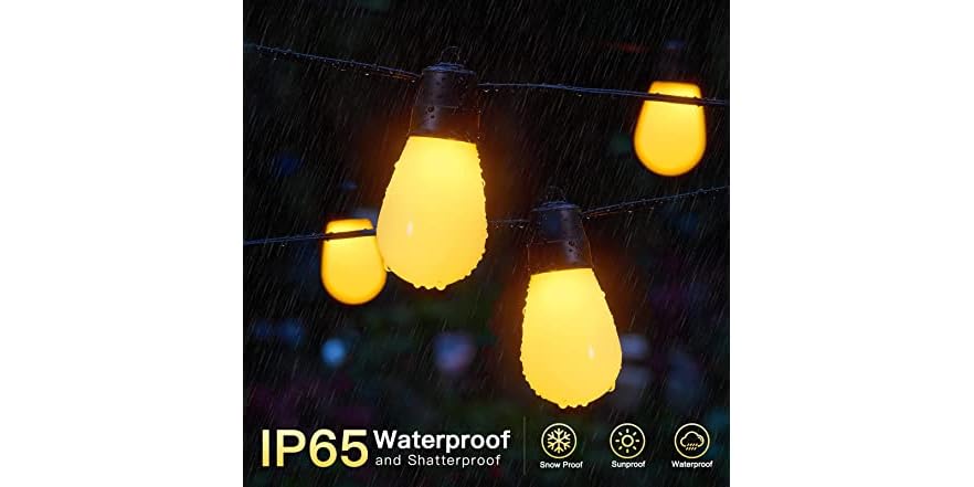 36 ft Brightown Smart Outdoor String Lights