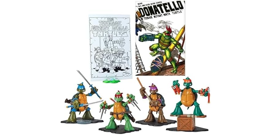 TMNT Original Sketch Collector Figure w Comic Book