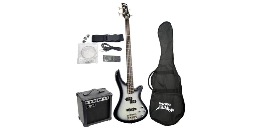Pro Electric Bass Guitar & Amp Package
