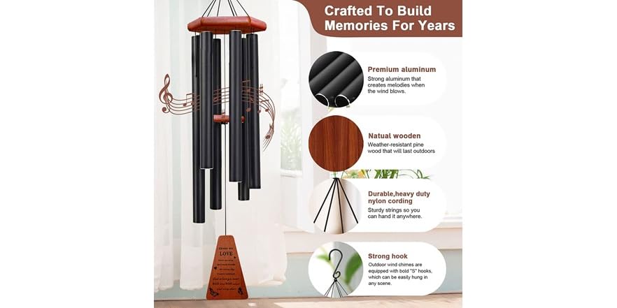 Large Deep Tone Wind Chimes