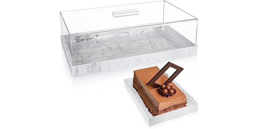 Rectangular Cake Stand with Acrylic Lid
