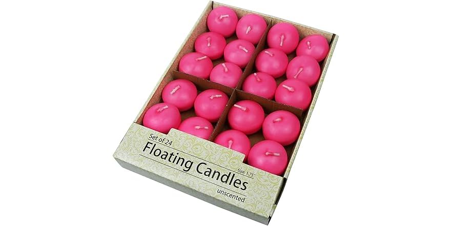Zest 24pc Floating Candles Pink