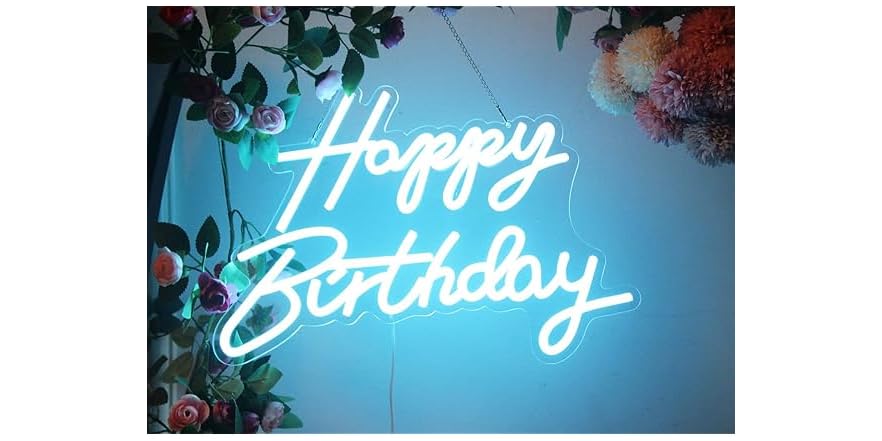 LED 'Happy Birthday' Wall Décor