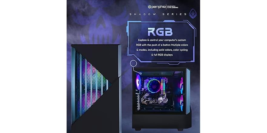 Periphio Reaper Gaming PC Computer | AMD Ryzen 5 1TB NVMeSSD