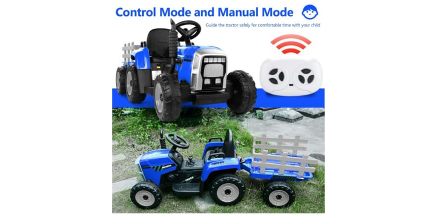 METAKOO Ride on Tractor 12V 7Ah (Blue)