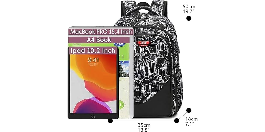 Asge Nylon Backpack Waterproof Satchel