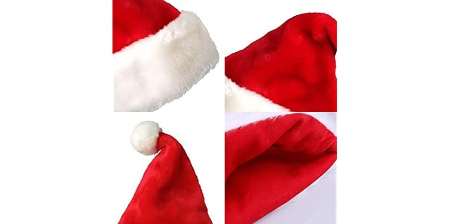 Plush Santa Hat Christmas Hats for Kids