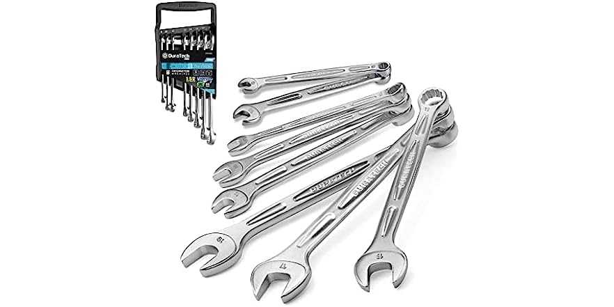 DURATECH 8-Piece Combination Wrenches Set, Metric