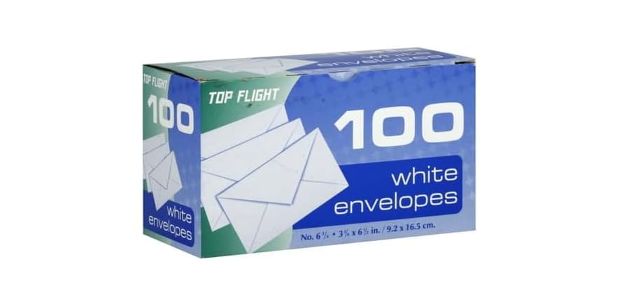 Top Flight Boxed Envelopes, Pack of 100