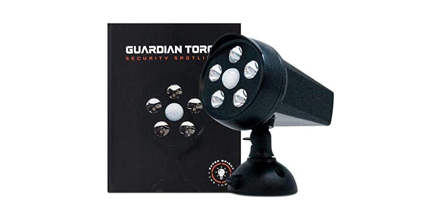 Guardian Torch Motion Outdoor Spotlight 2Pk