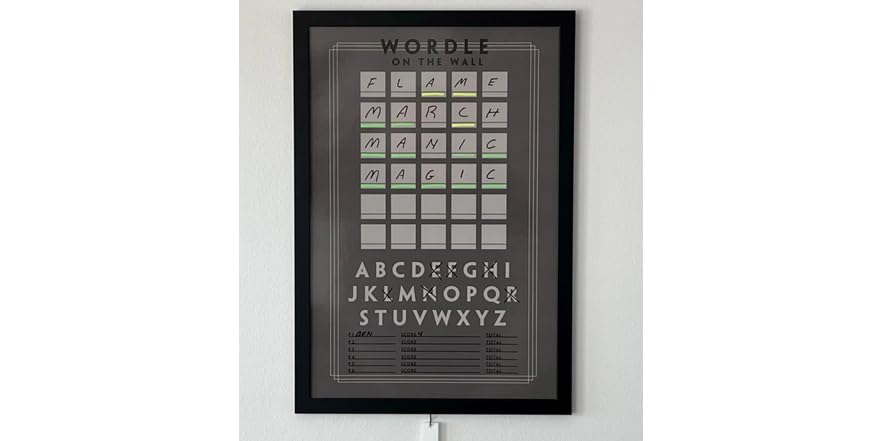 Magnetic Wall Playing Wordle