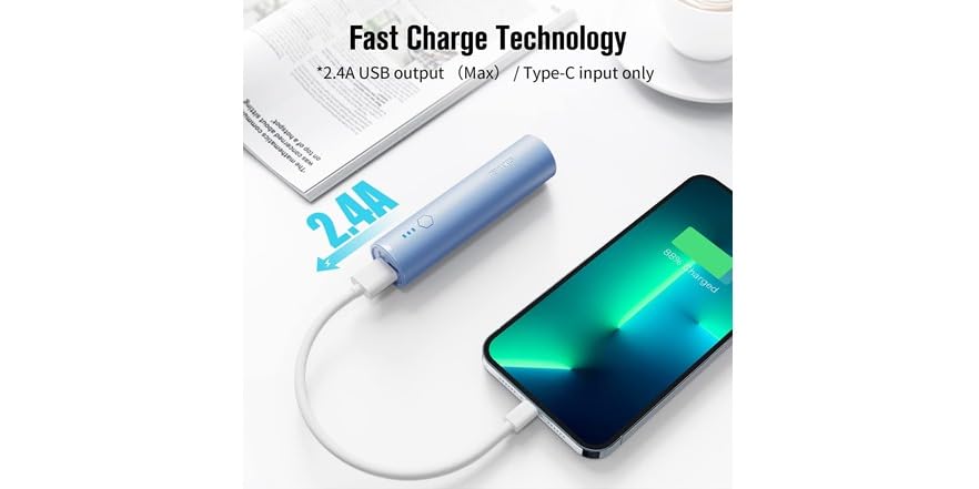 Portable 5000mAh Power Bank 2 Pack