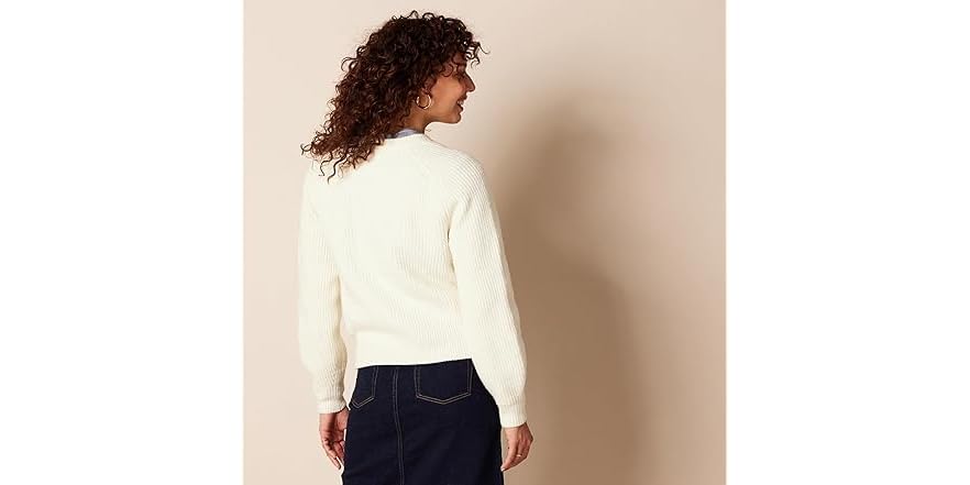AmazonEss Women's Crew Neck Rib Sweater