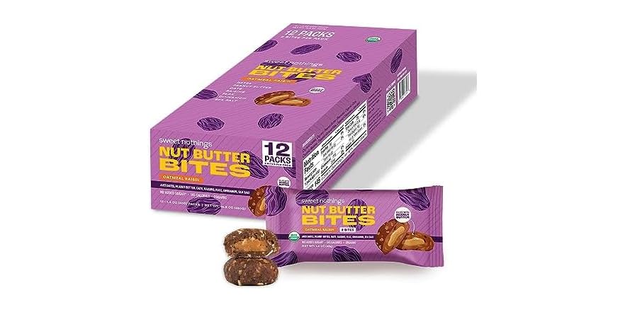 (12pk) Oatmeal Raisin Organic Nut Butter Bites