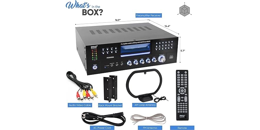 (NEW) Pyle 3000 Watt 4-Channel Wireless Bluetooth Amplifier