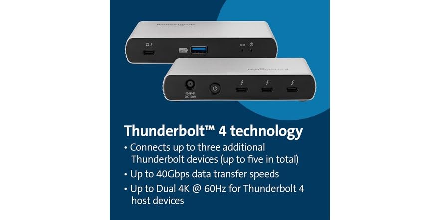 Kensington Thunderbolt 4 Dual 4K Docking Station (Open Box)