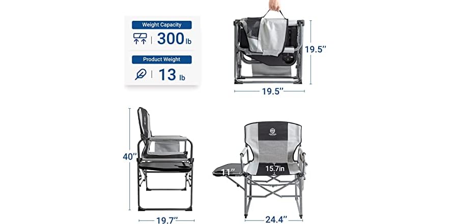 Coastrail Outdoor Compact Director Chair