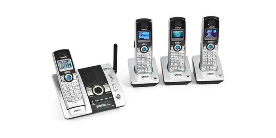 VTech 5.8Ghz Digital Cordless Phone with 4 Handsets and Digital ...
