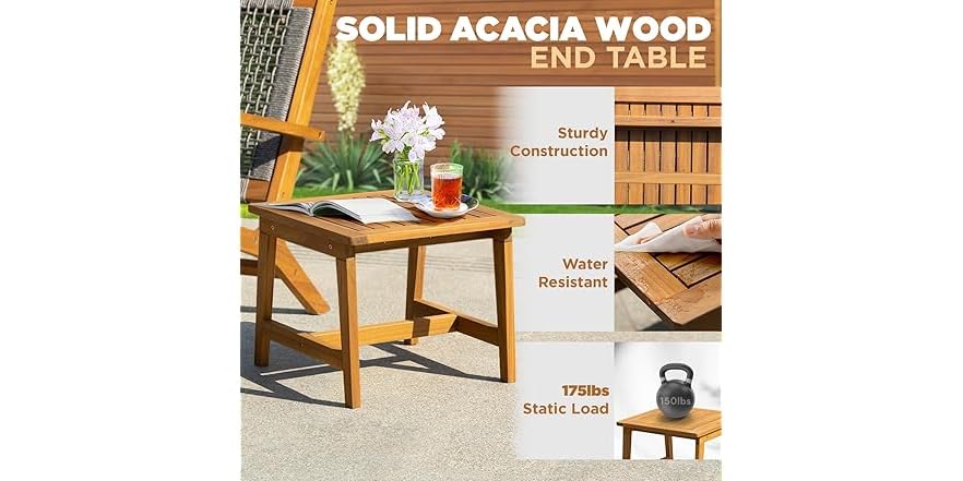 Idzo 3-Piece Wood Patio Bistro Set