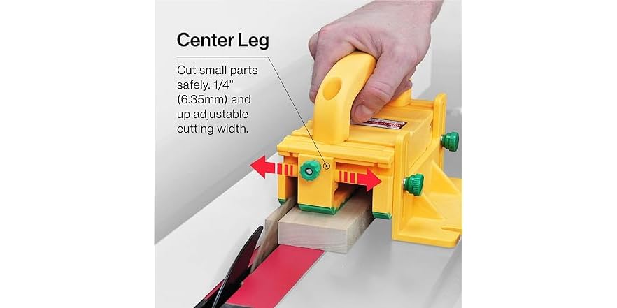 MICROJIG GRR-RIPPER GR-100 3D Table Saw Pushblock, Yellow