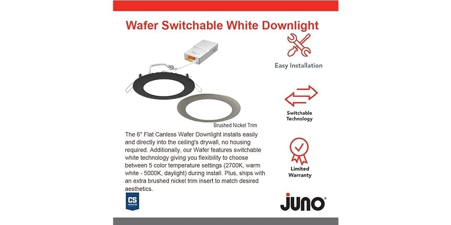 Juno WF6 Round Baffle LED Downlight