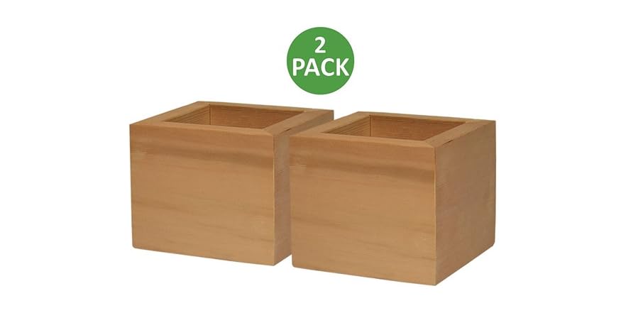 Cedar Table Top Planter Box 4 x 4 (2-pack)