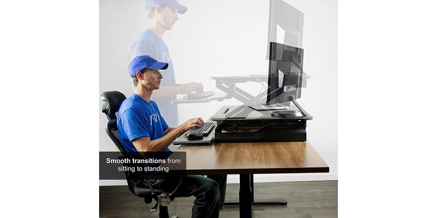 30" Sit Stand Monitor Riser & Lower Deck