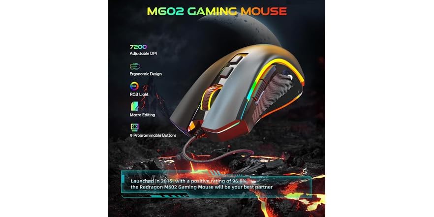 Redragon M602 RGB Wired Gaming Mouse