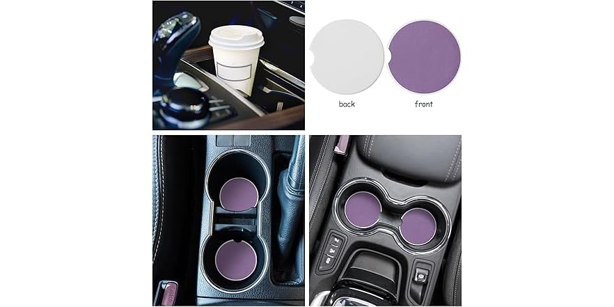 Steering Wheel Purple Car Accessory Set