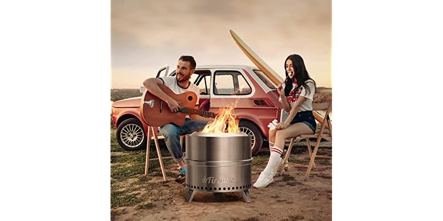 TURBRO 19 Inch Smokeless Fire Pit