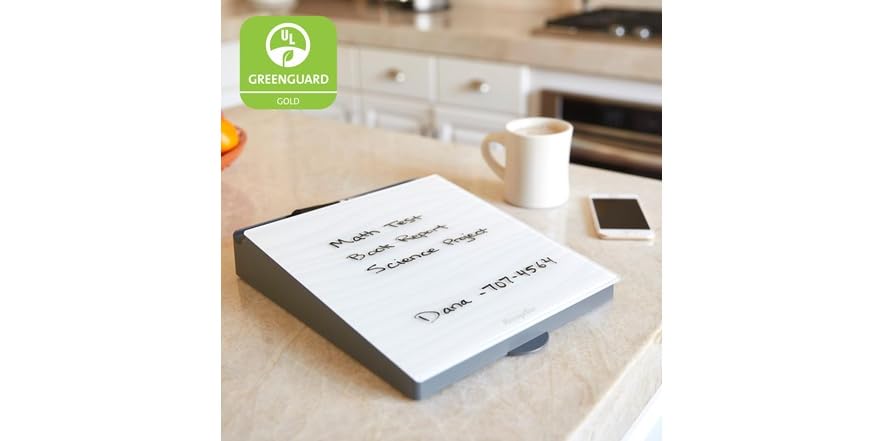 MessageStor Dry-Erase Glass Memo Station