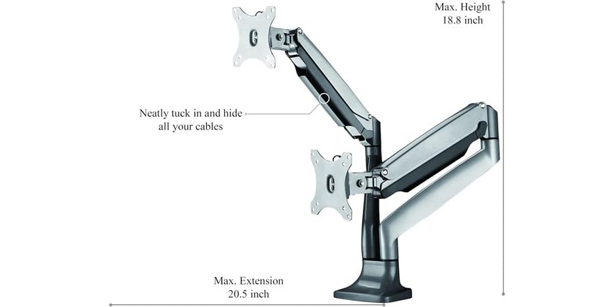 TechOrbits Universal Desk Mount for Dual Monitor