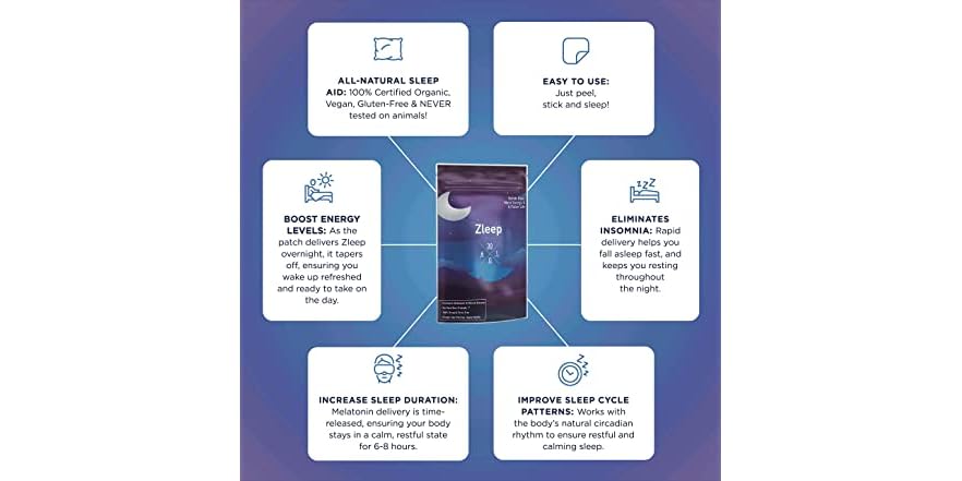 (2-Pack) Zleep Sleep Patches, 30 Patches