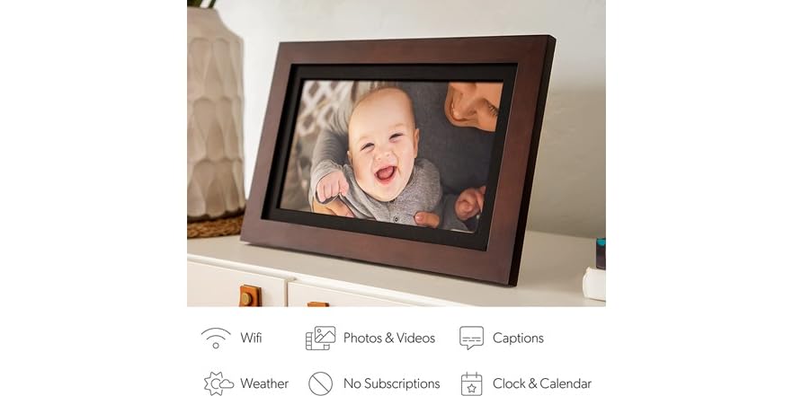 Brookstone PhotoShare Smart Digital Picture Frame (Factory Reconditioned)