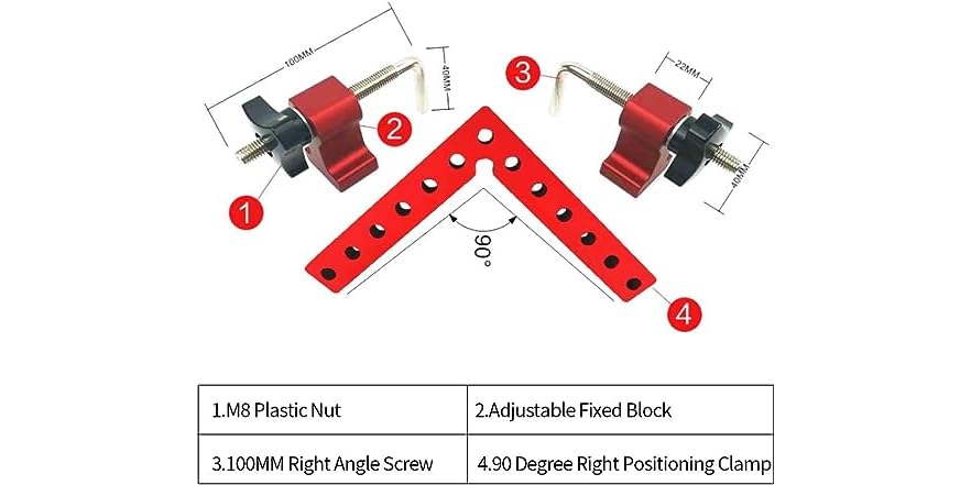 90 Degrees Positioning Squares Right Angle Clamps