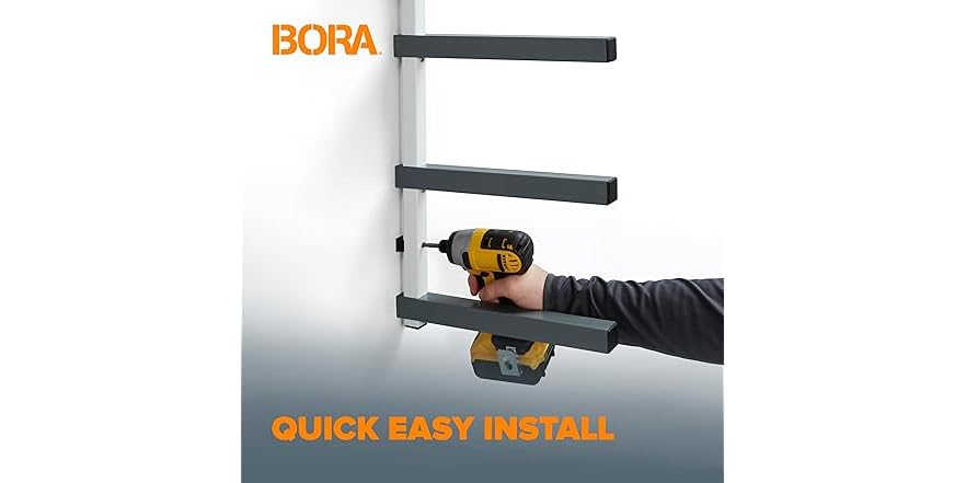 BORA Wall Rack 6 Tier - Gray/White