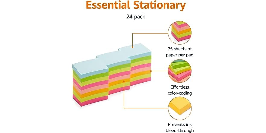 Amazon Basics Mini Sticky Notes