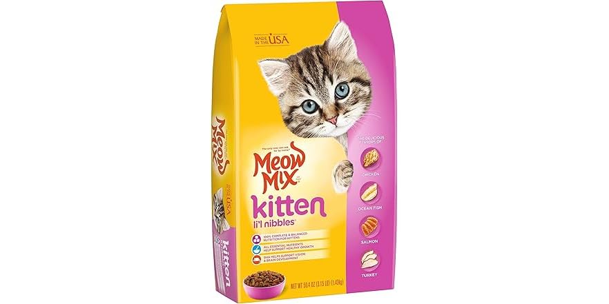 Meow Mix Cat Food, Kitten Formula, 3.15lbs