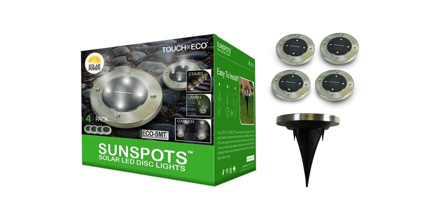 Solar SUNSPOTS Outdoor LED Disk Lights, Your Choice