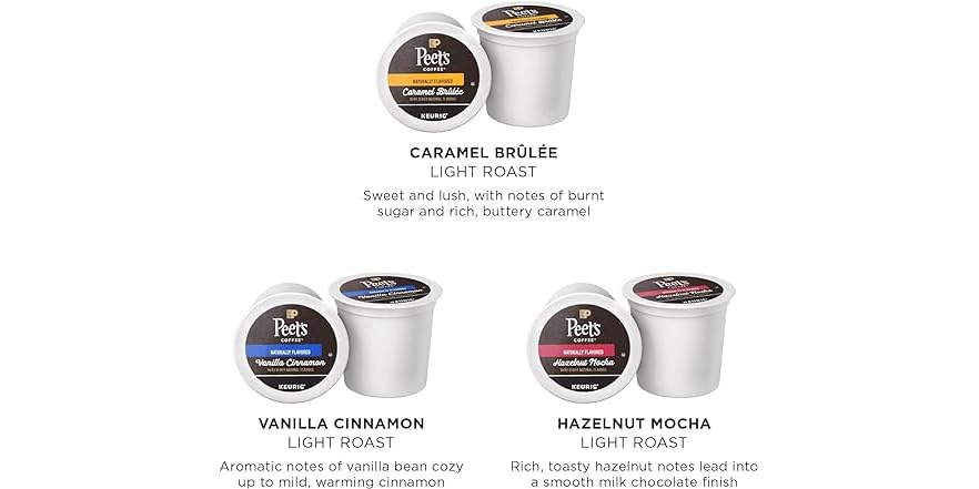(60ct) Peet’s Coffee K-Cups Flavored Variety Pack