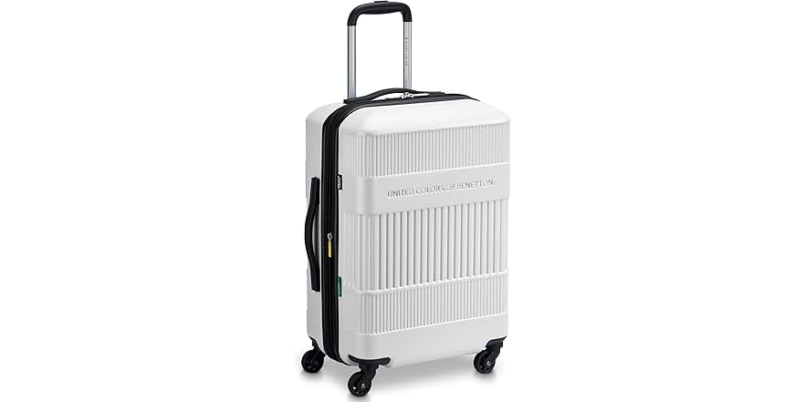 Ribbed Hardside White, Carry-On 20 Inch (Open Box)