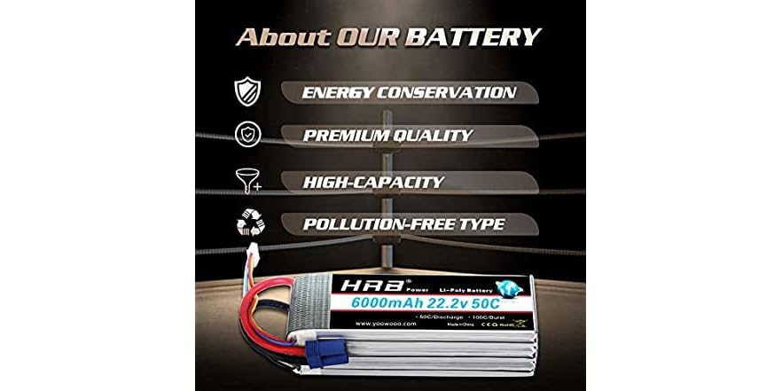 HRB 6S 6000mAh Lipo Battery