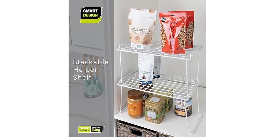 Smart Design Stacking Cabinet Shelf Rack
