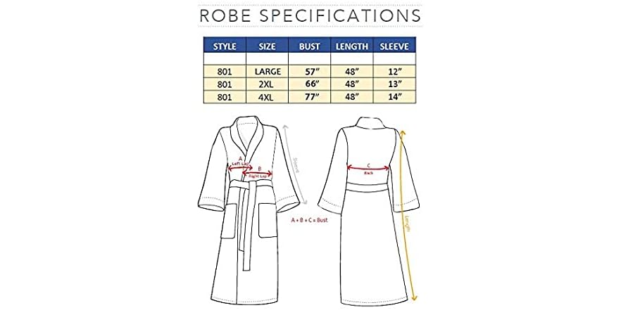 Monarch Chamois Kimono Hotel Robe
